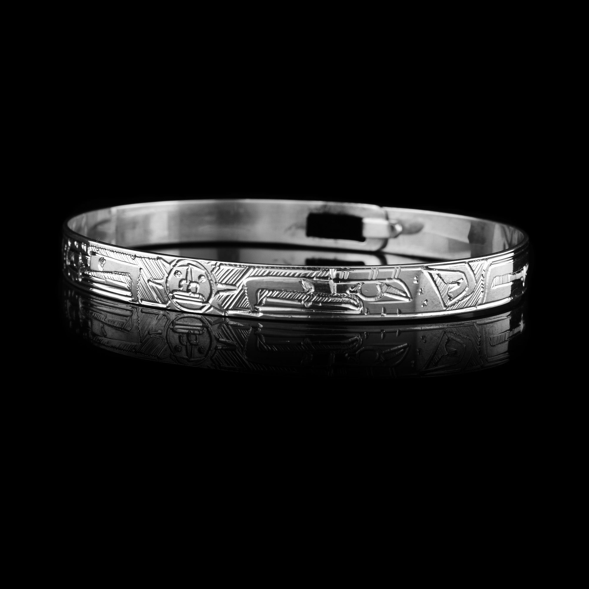 1/4" Double Thunderbird and Sun Clasp Bracelet