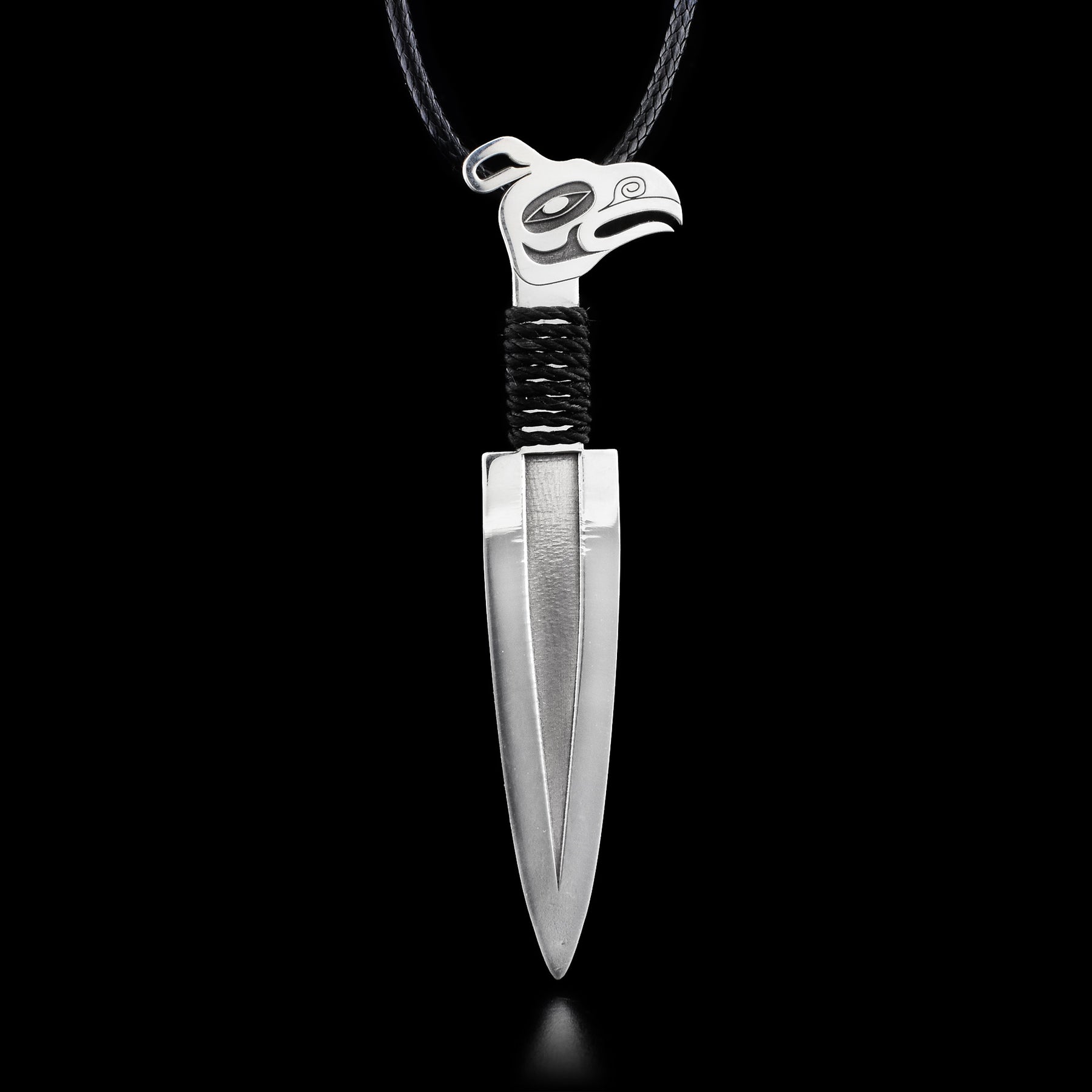Sterling Silver Thunderbird Dagger Pendant Necklace | Artina's Jewellery