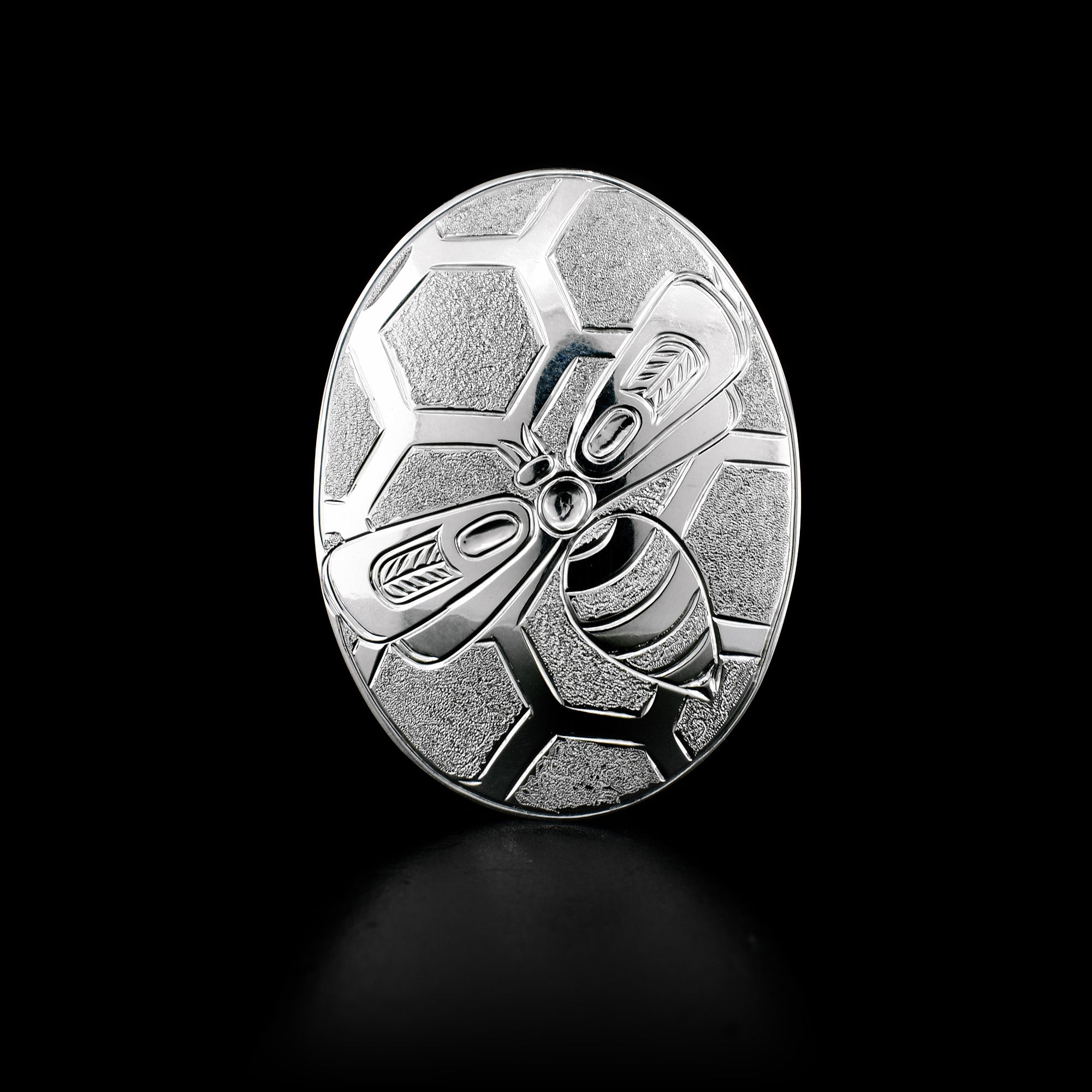 Sterling Silver Oval Bee Brooch | Artina's Jewellery