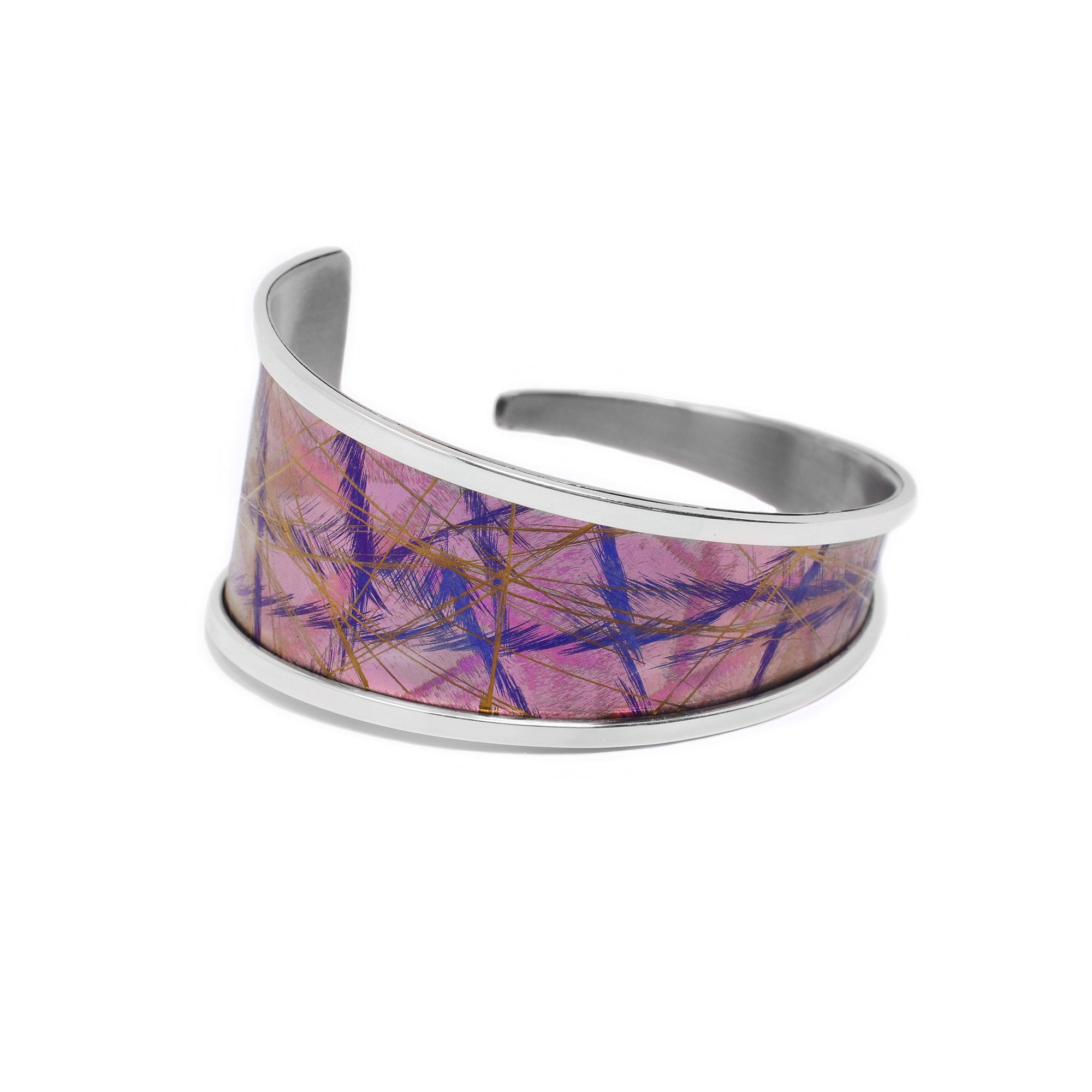 Pink Titanium Tapered Cuff Bracelet – Artina's Jewellery