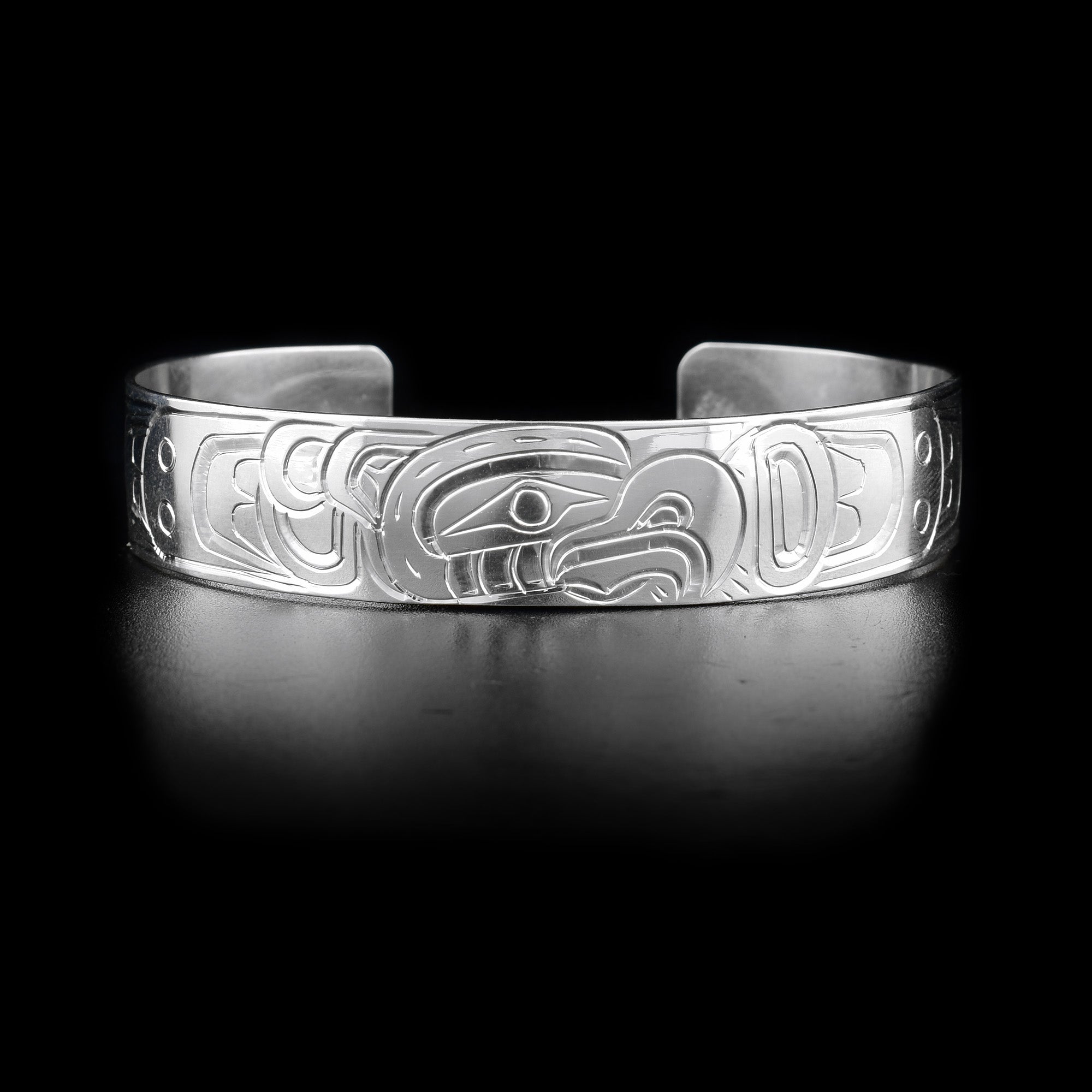 Sterling Silver 1/2" Thunderbird Bracelet Cuff