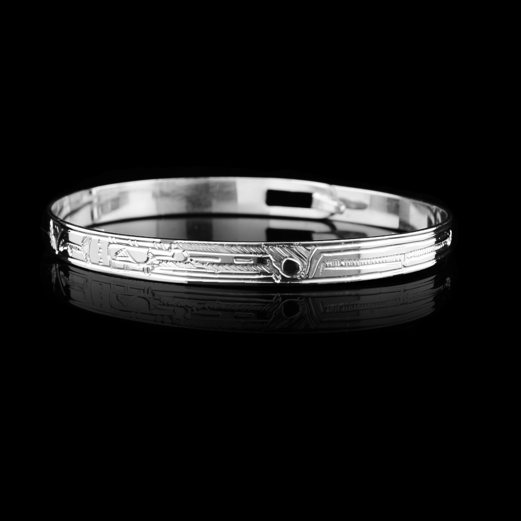 1/4" Sterling Silver Raven Clasp Bracelet