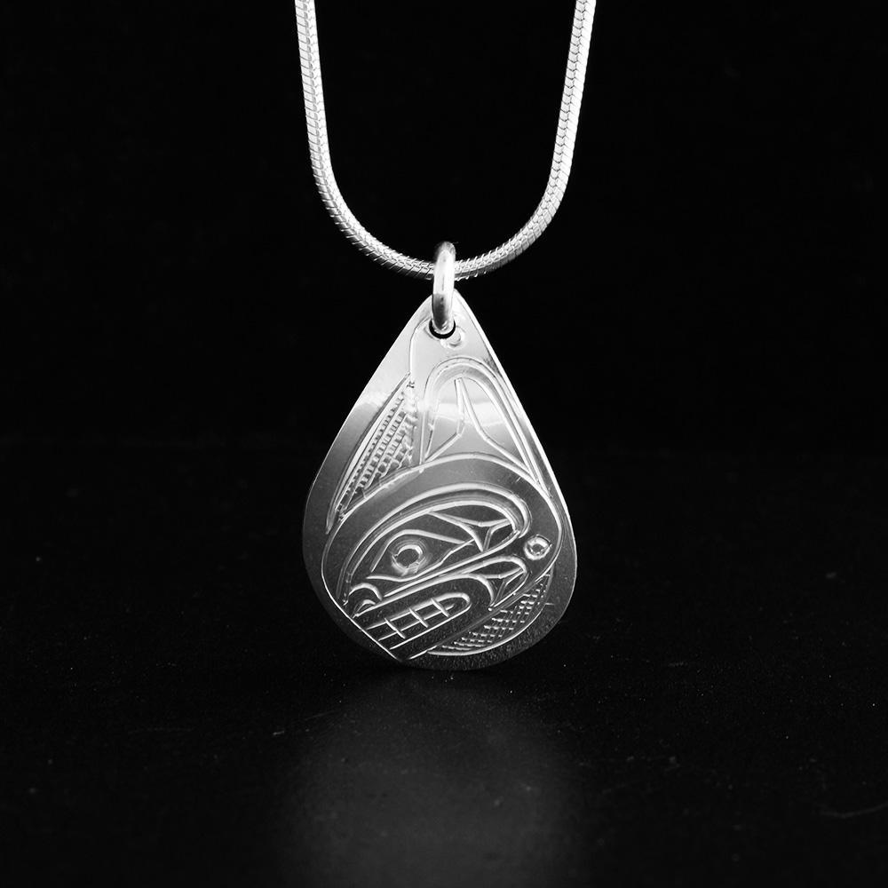 Small Sterling Silver Orca Pendant in Various Shapes