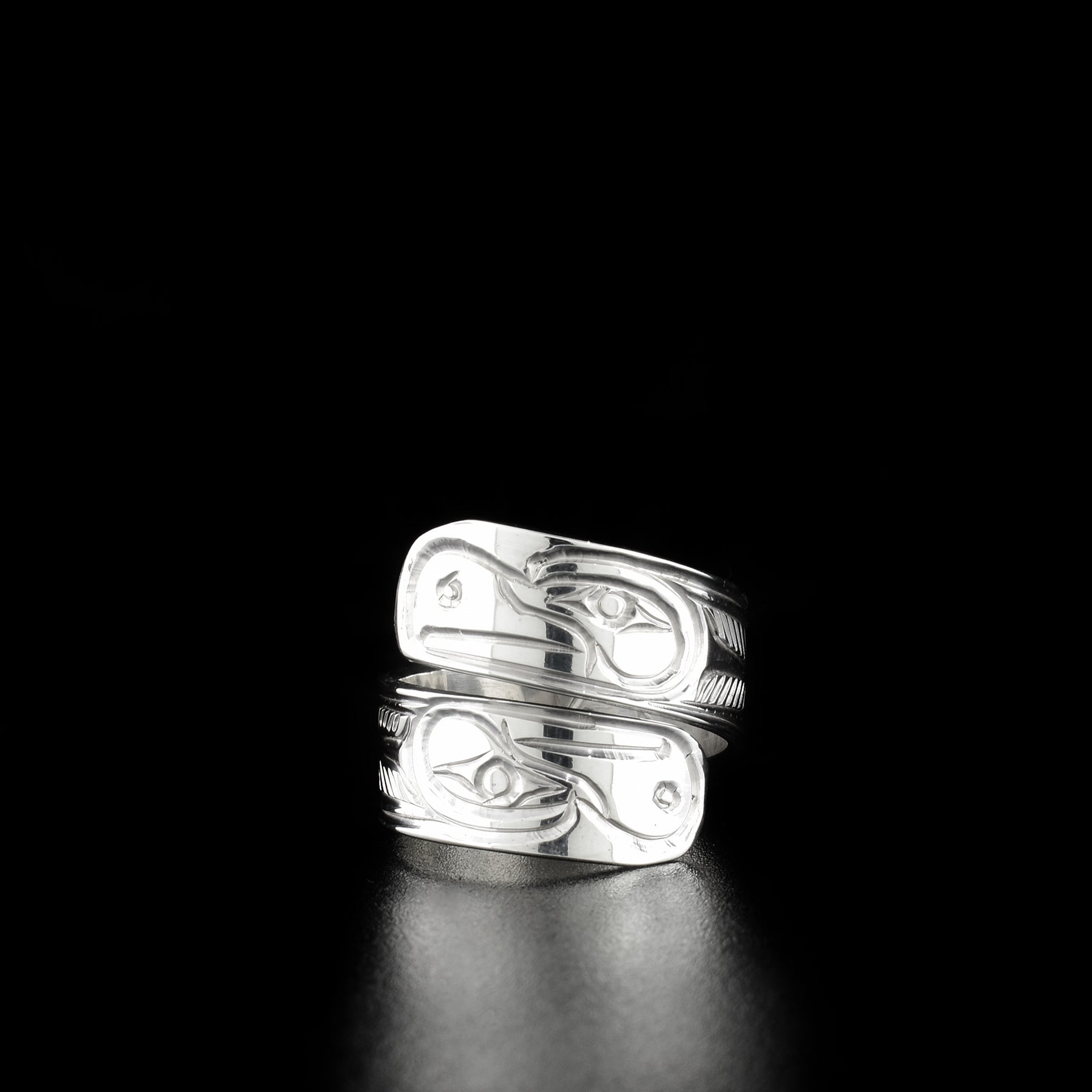 Sterling Silver Double Eagle Wrap Ring